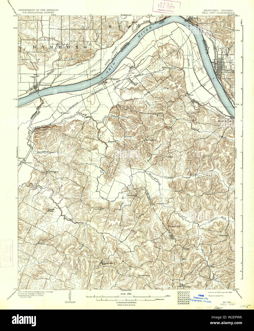 Map of tell city hi-res stock photography and images - Alamy