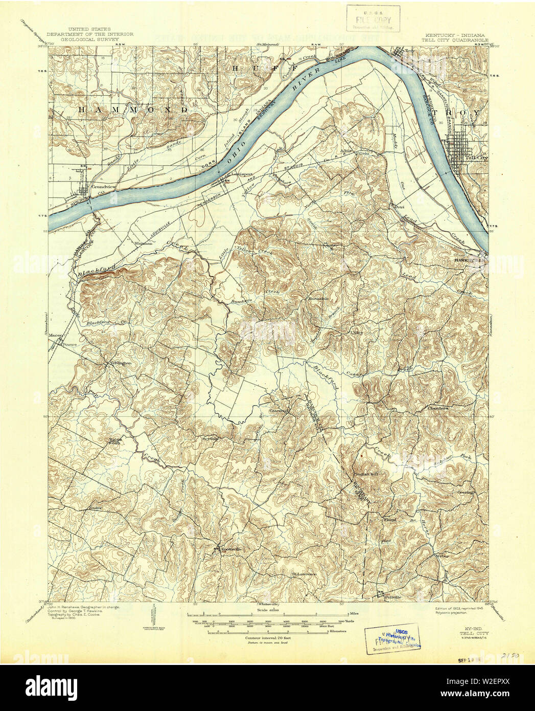 Map of tell city hi-res stock photography and images - Alamy