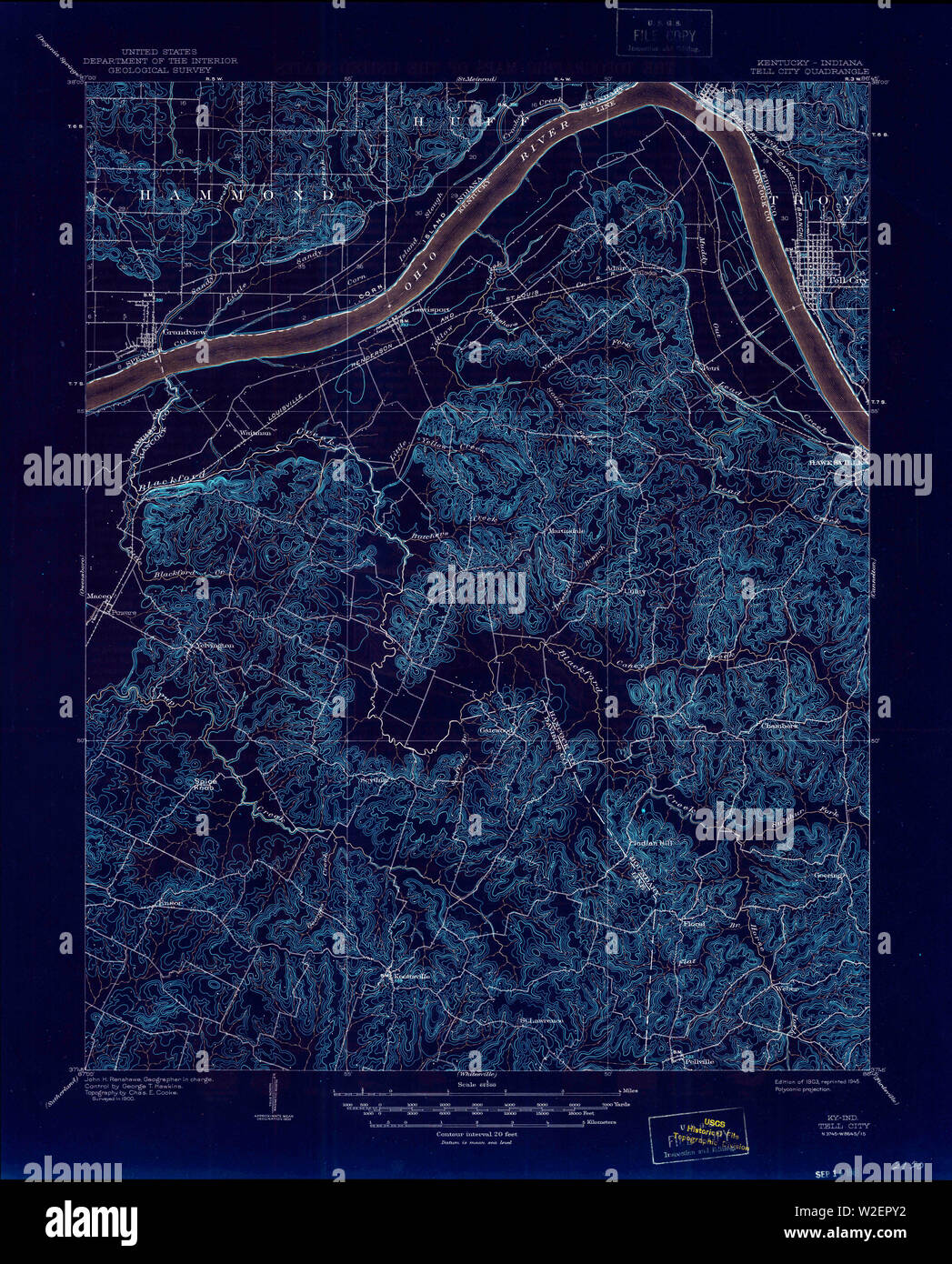 Map of tell city hi-res stock photography and images - Alamy