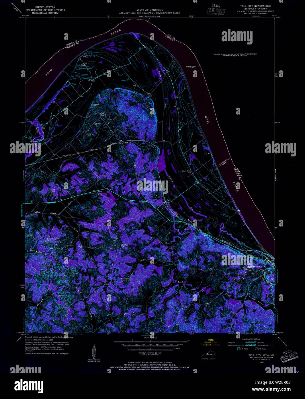 Map of tell city hi-res stock photography and images - Alamy