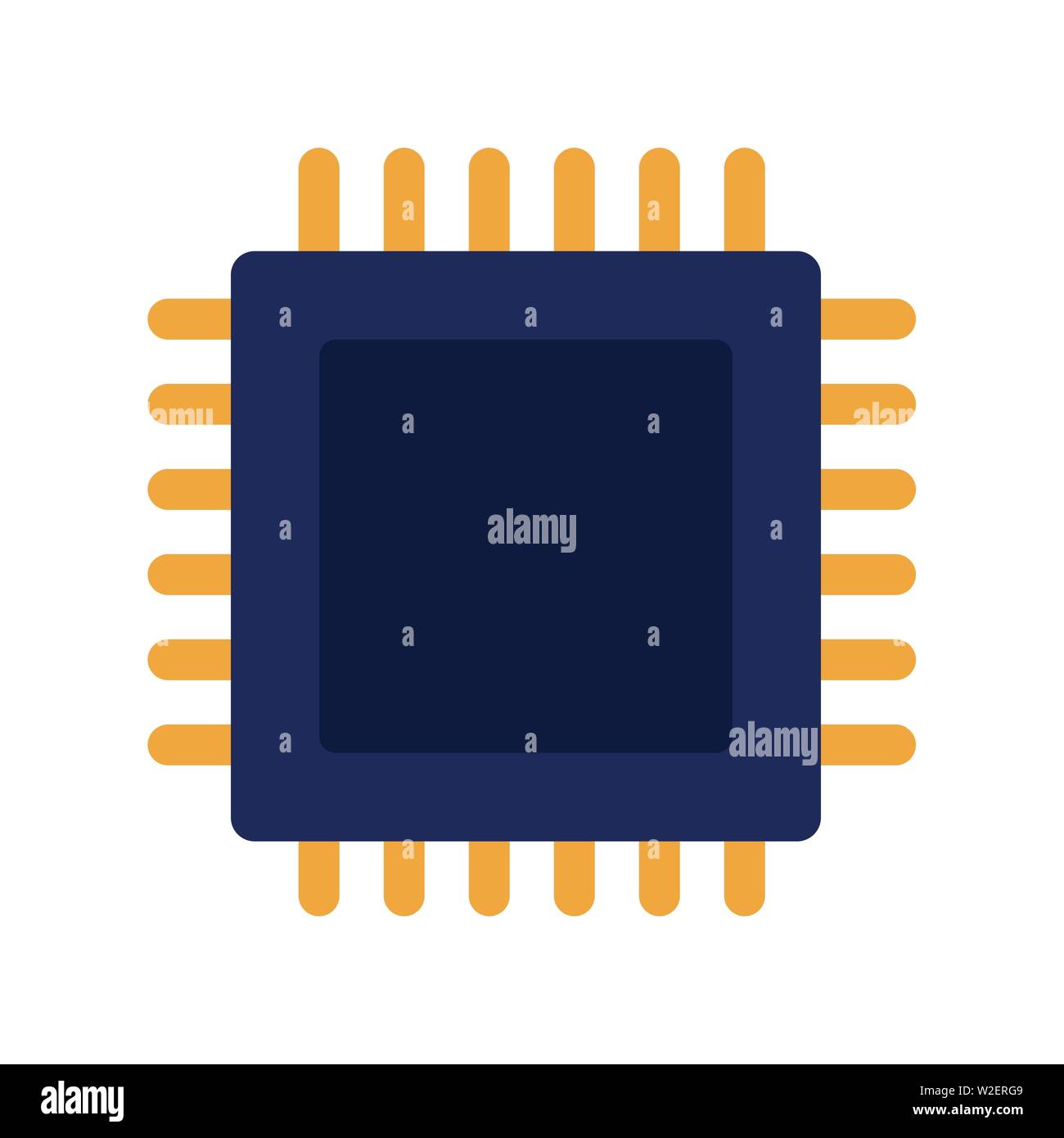 microchip processor technology icon cartoon Stock Vector Image & Art ...