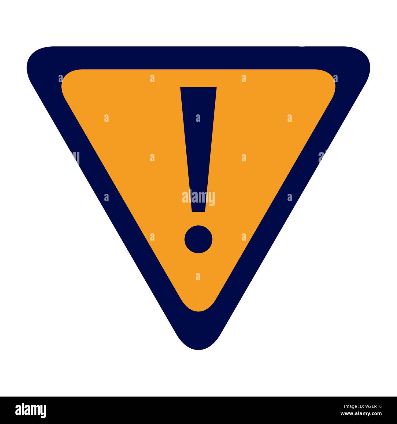 warning sign with exclamation mark Stock Vector Image & Art - Alamy