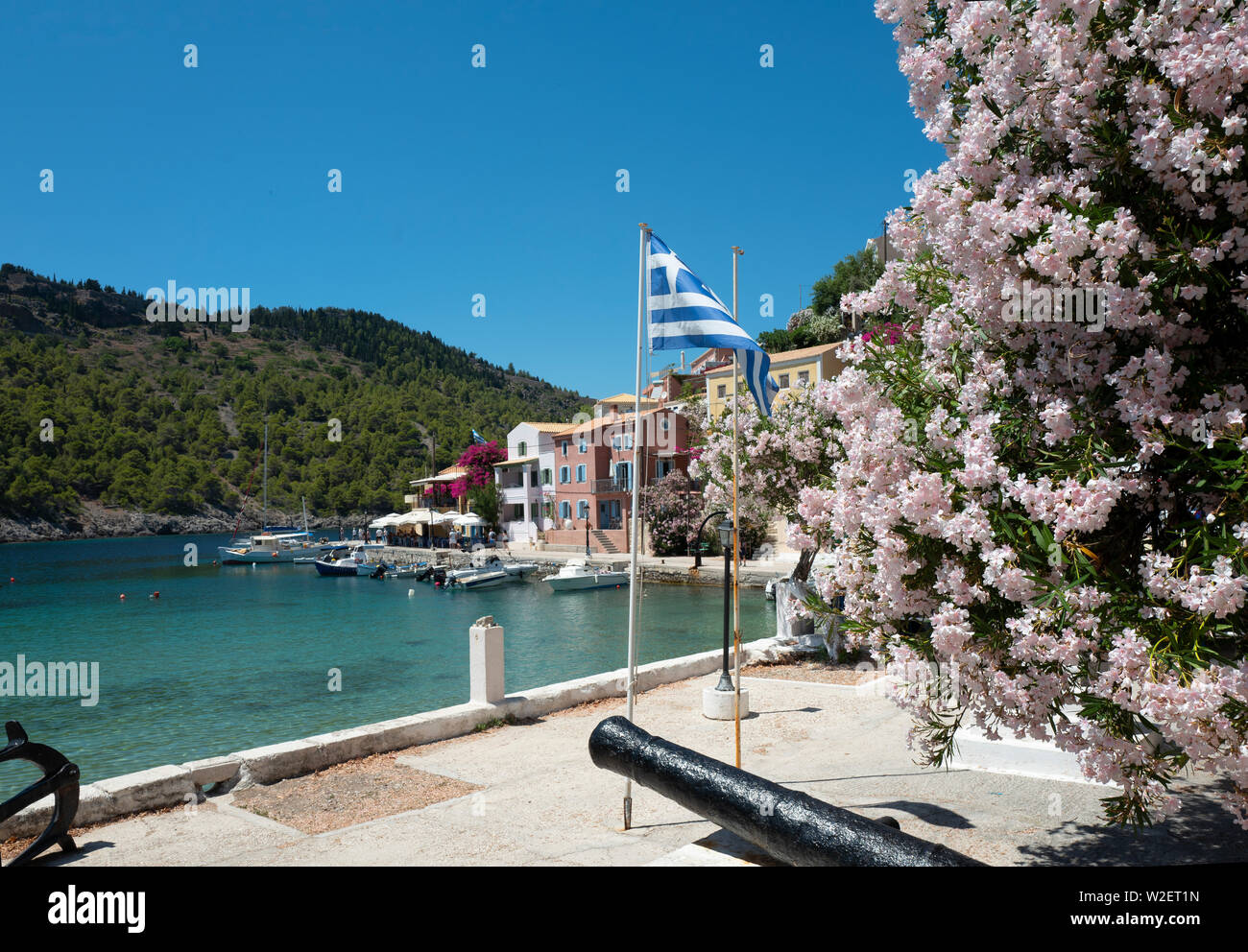 Assos Village in Kefalonia Greece Stock Photo - Alamy
