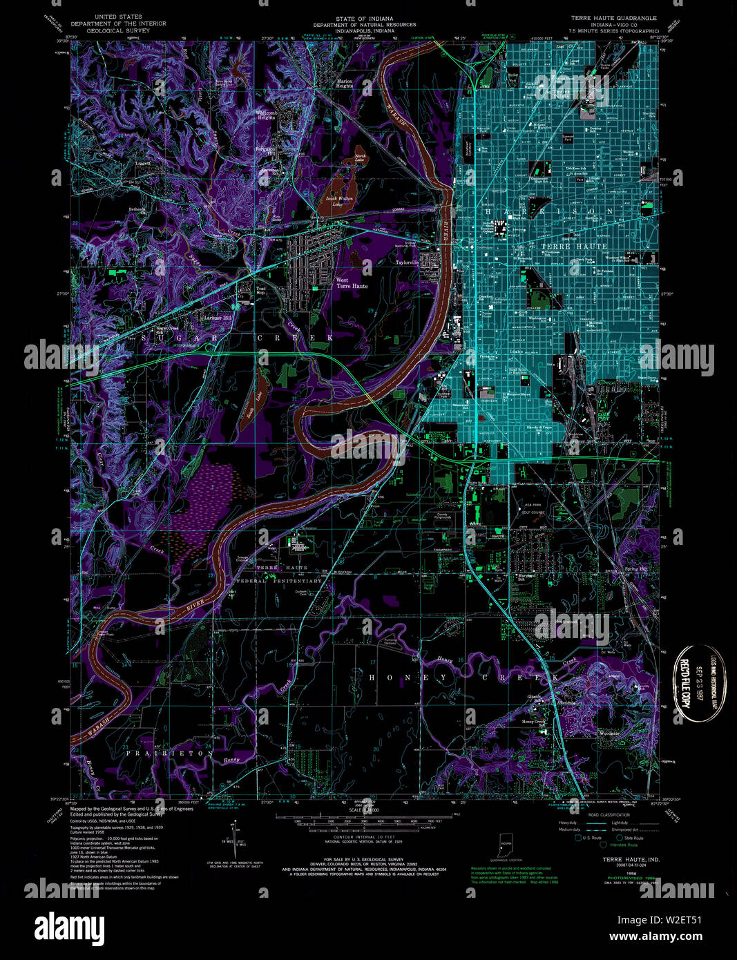 Terre haute indiana map hi-res stock photography and images - Alamy