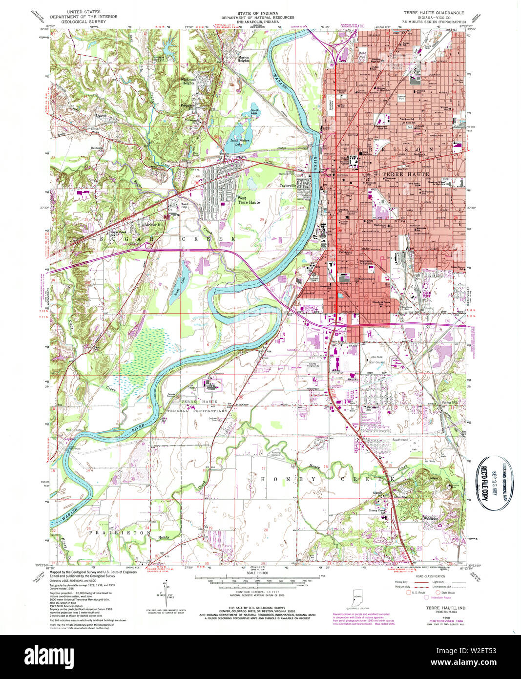 Map of terre haute hi-res stock photography and images - Alamy