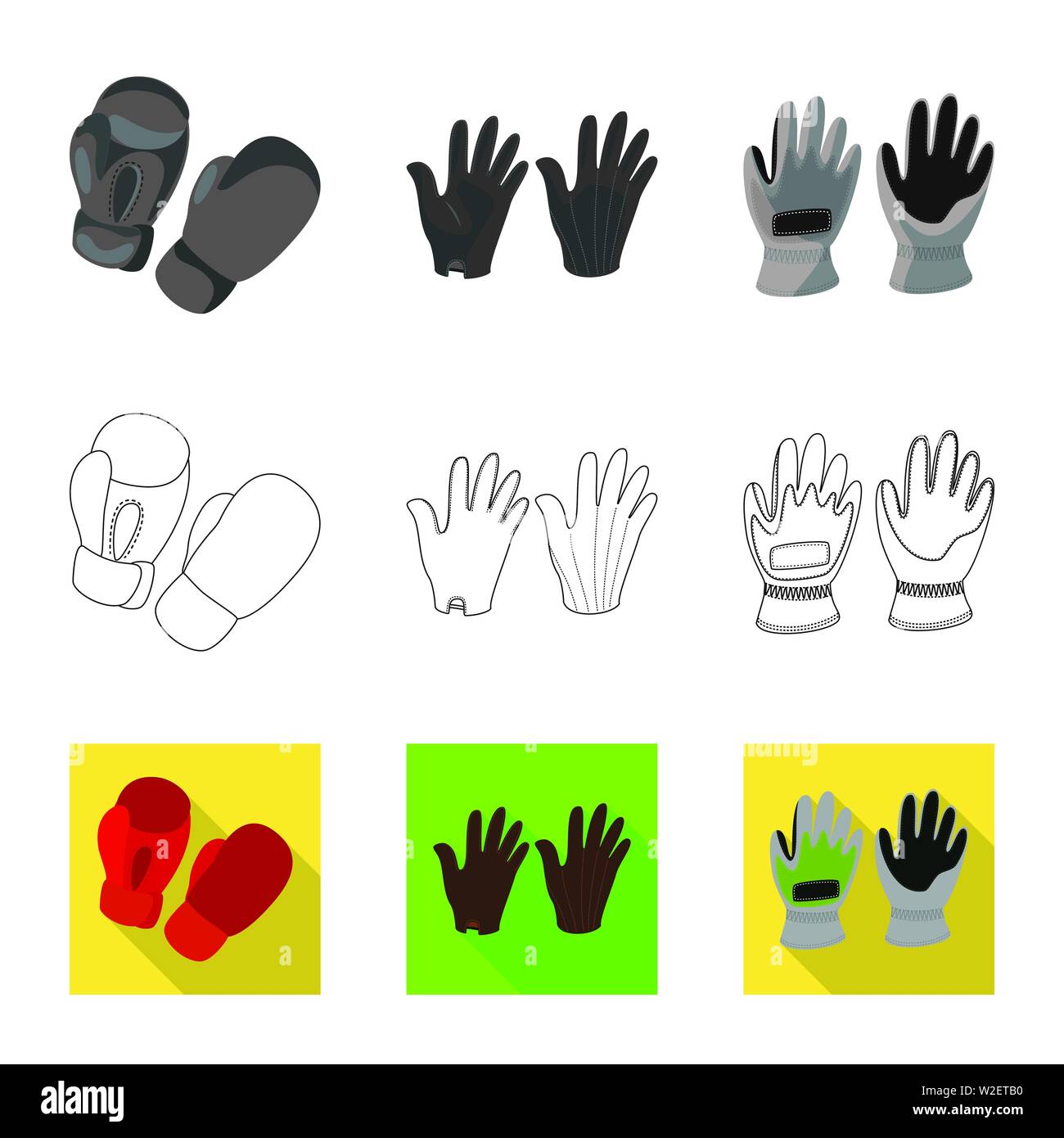 Vector illustration of silhouette and safety logo. Collection of ...