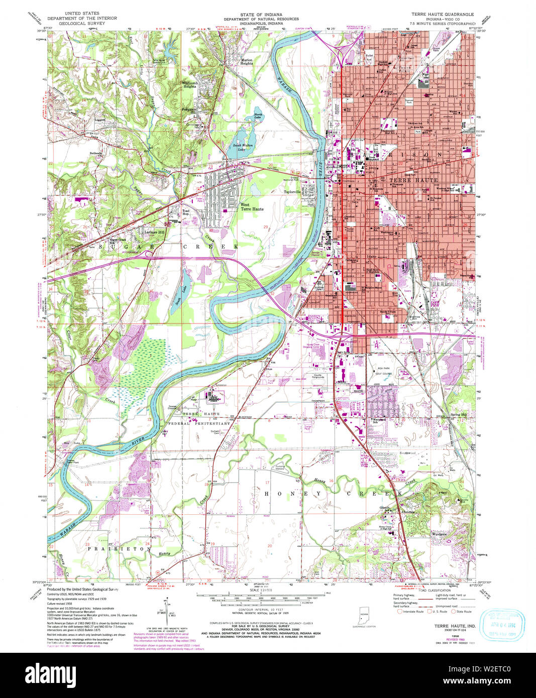 Map of terre haute Cut Out Stock Images & Pictures - Alamy