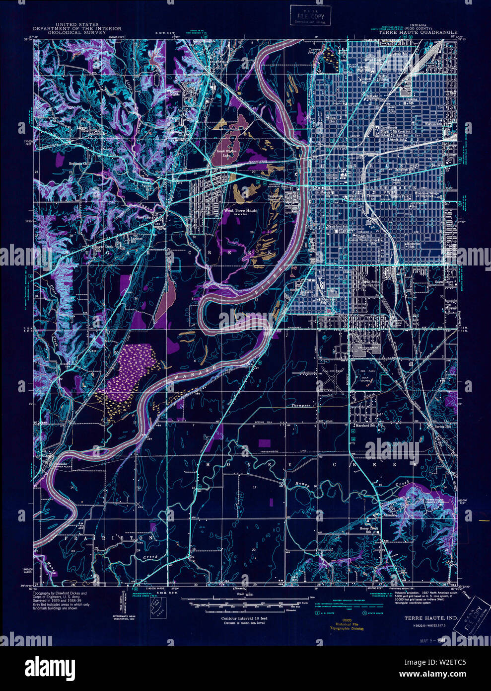 Terre haute indiana map hi-res stock photography and images - Alamy