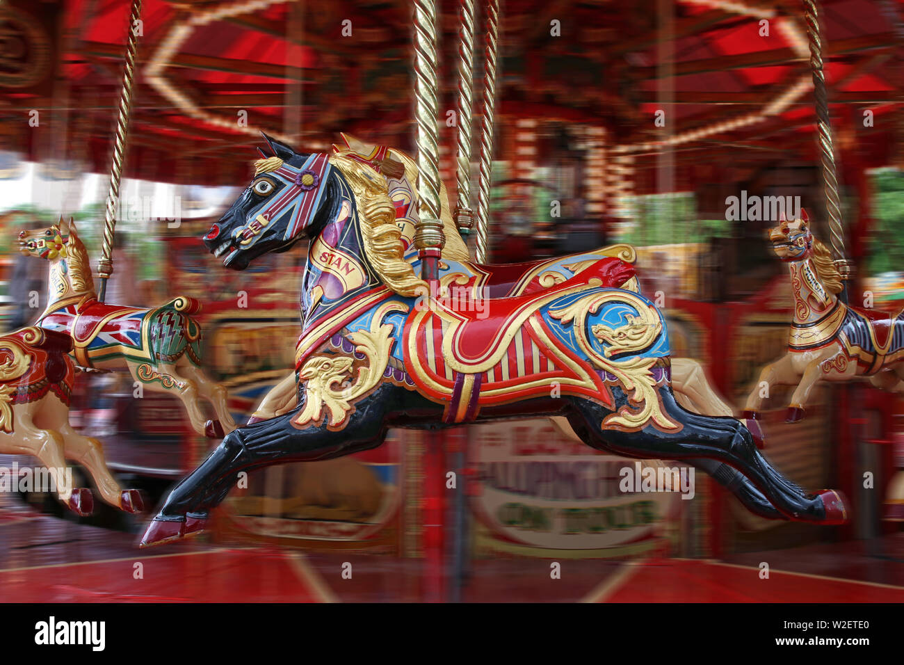 Galloping Horses Carousel Stock Photos & Galloping Horses Carousel ...