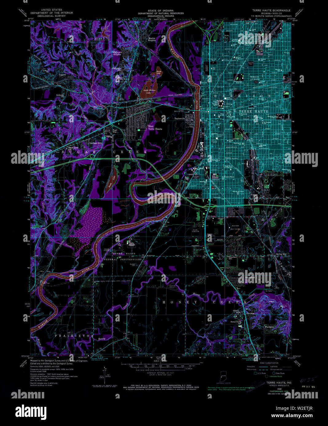 Terre haute indiana map hi-res stock photography and images - Alamy