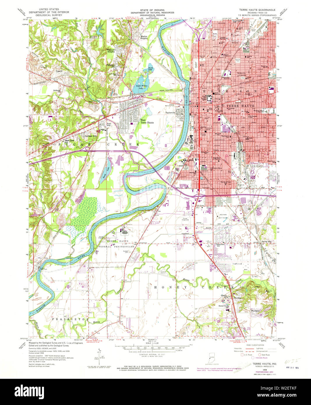 Map of terre haute Cut Out Stock Images & Pictures - Alamy