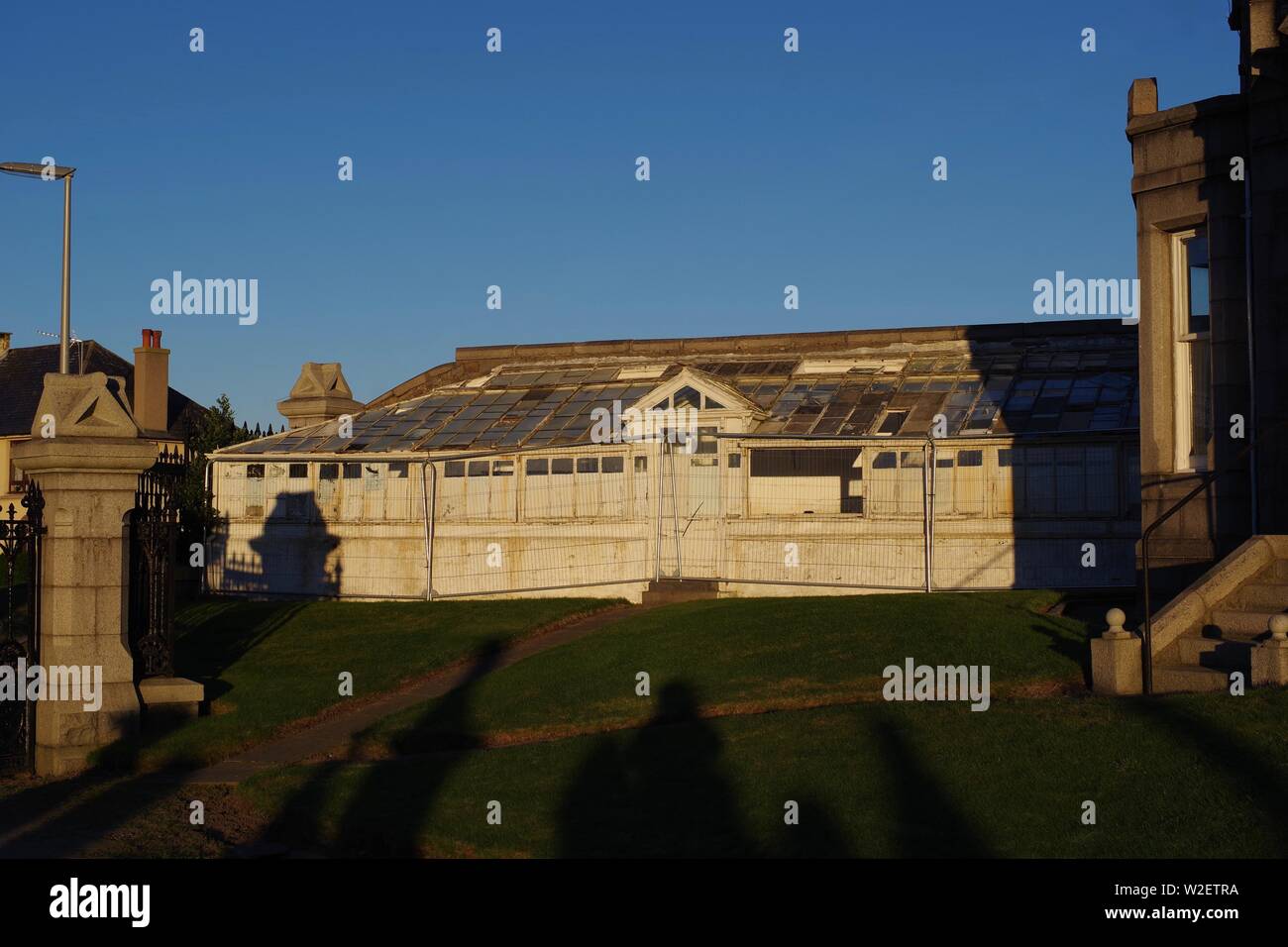 Trinity Cemetery, Old Greenhouse on a Sunny Evening. Aberdeen, Scotland ...