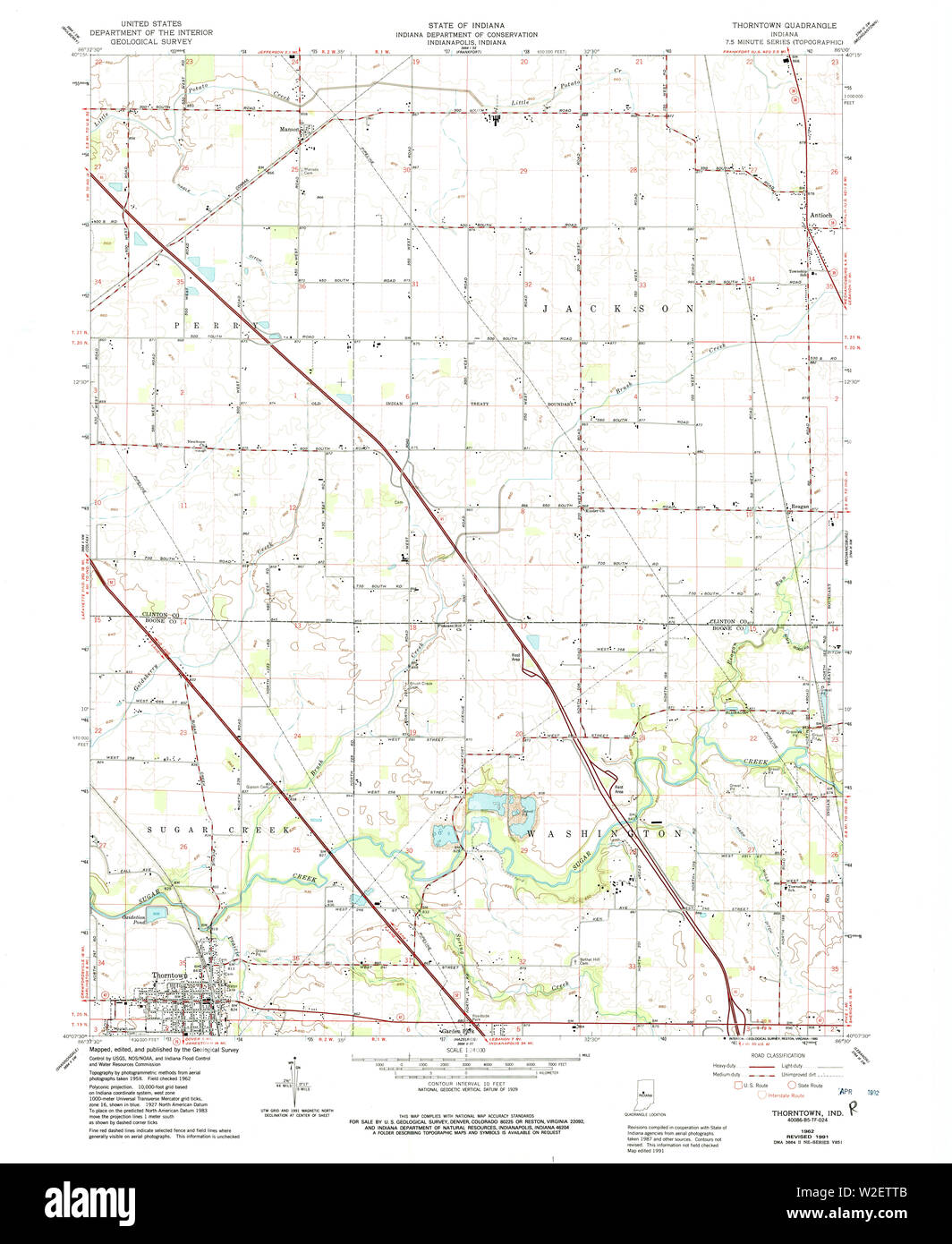 Map of thorntown hi-res stock photography and images - Alamy