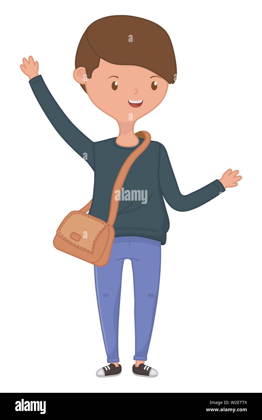 Teenager boy design, person portrait young youth student and teen theme ...