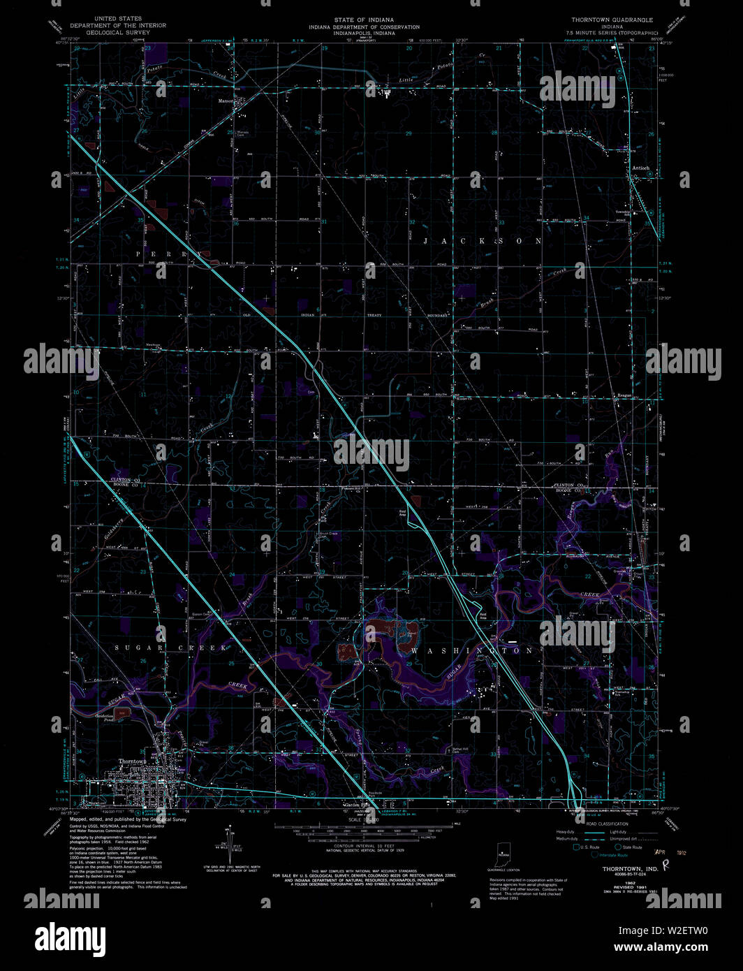 Map of thorntown hi-res stock photography and images - Alamy