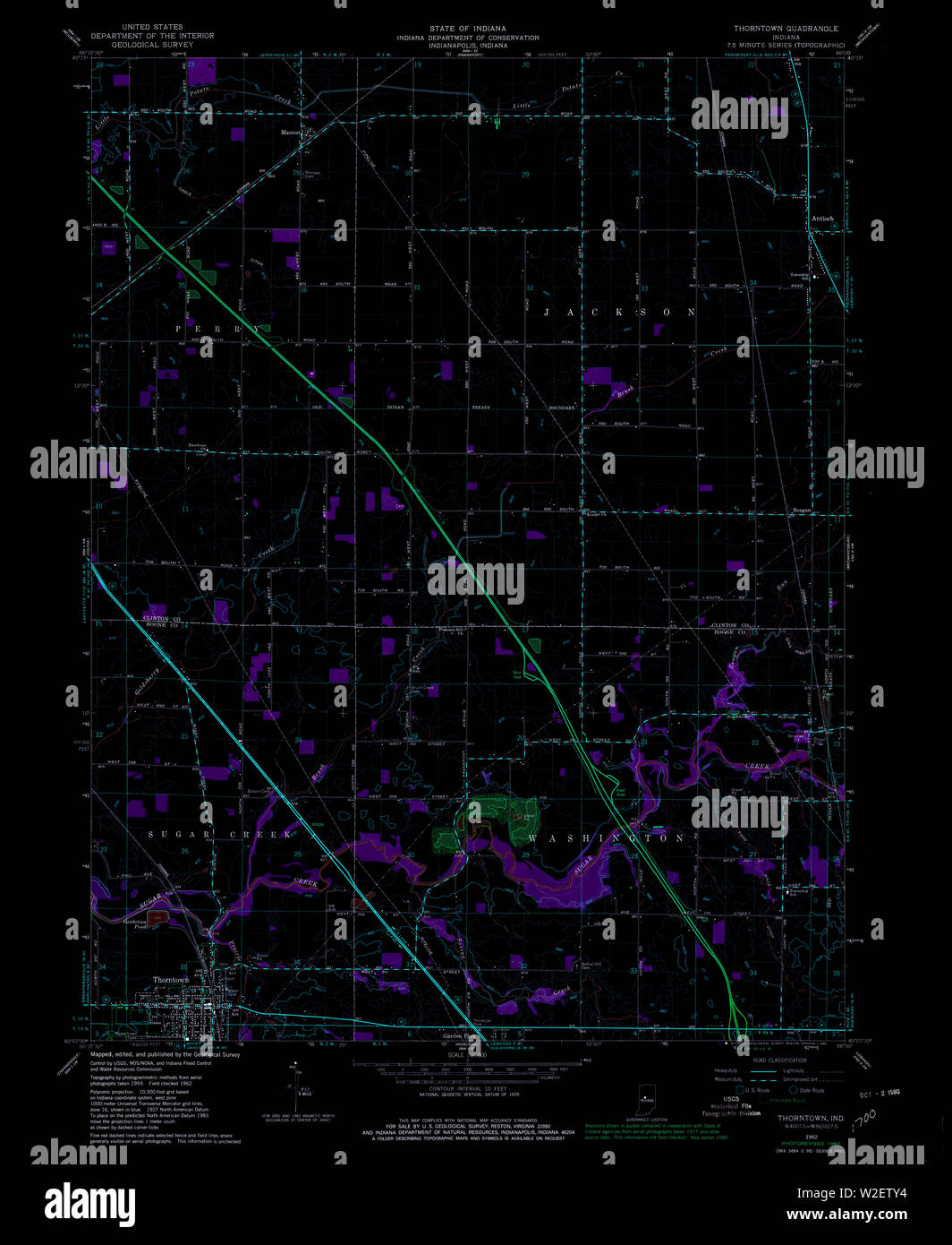 Map of thorntown hi-res stock photography and images - Alamy