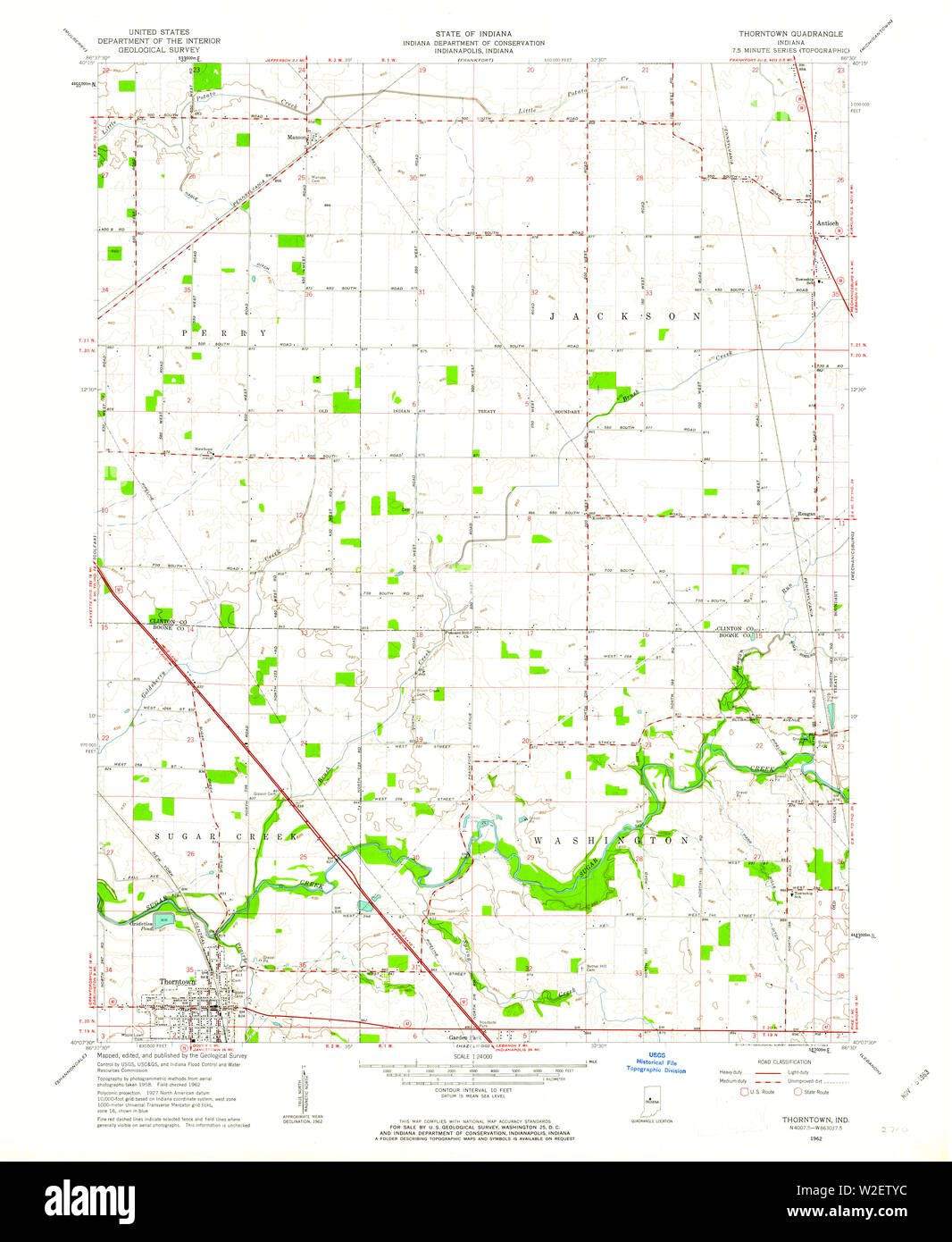 Map of thorntown Cut Out Stock Images & Pictures - Alamy