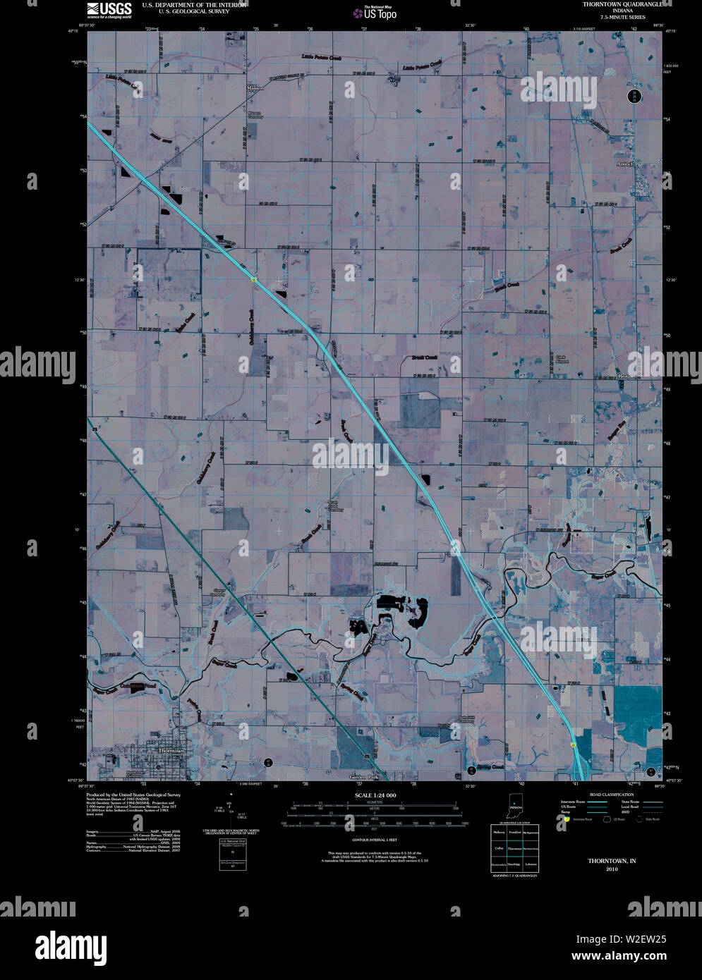 Map of thorntown hi-res stock photography and images - Alamy