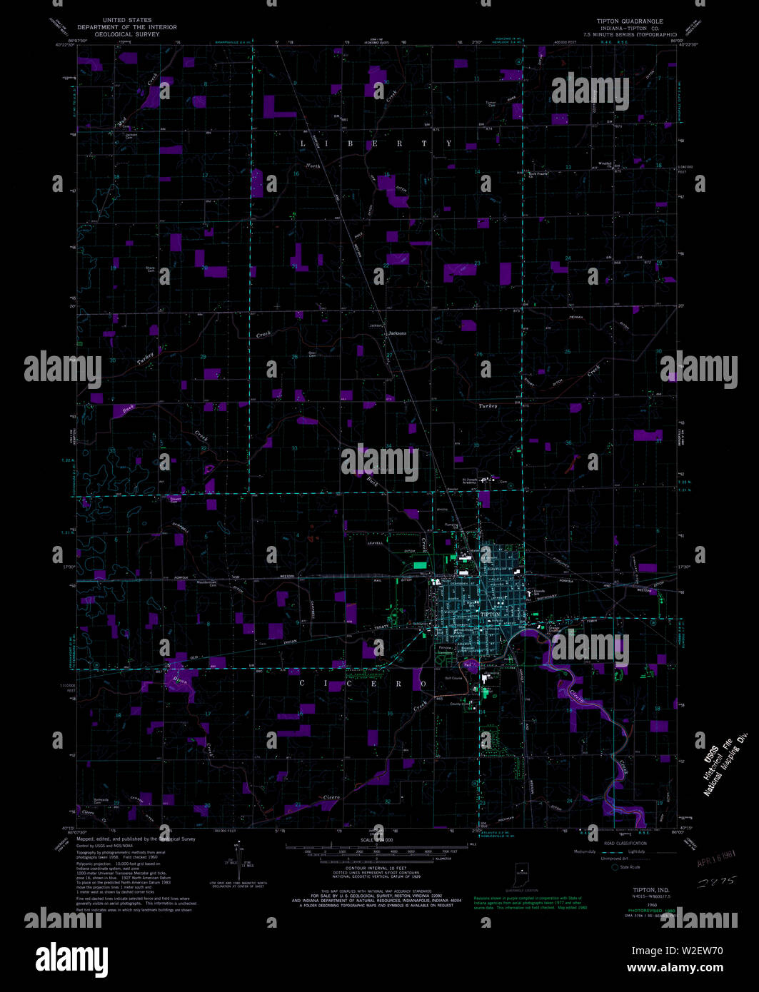 Tipton indiana map hi-res stock photography and images - Alamy