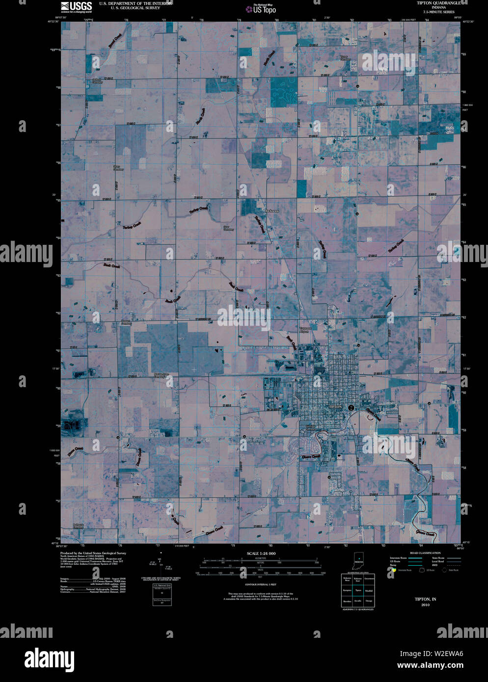 Tipton indiana map hi-res stock photography and images - Alamy