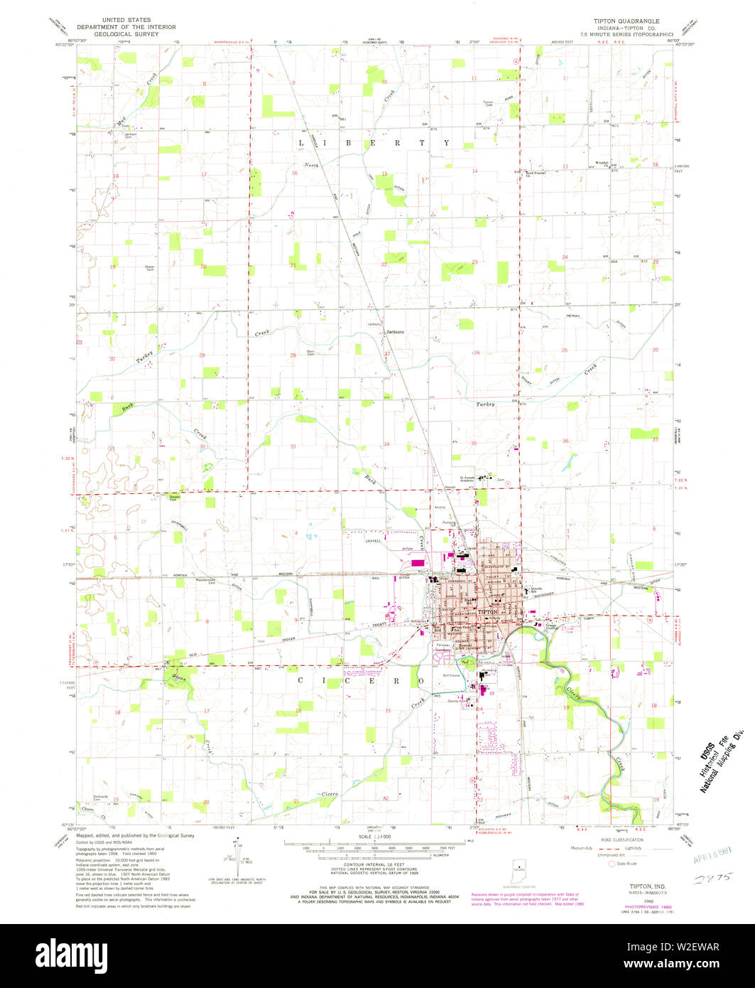 Tipton indiana map hi-res stock photography and images - Alamy