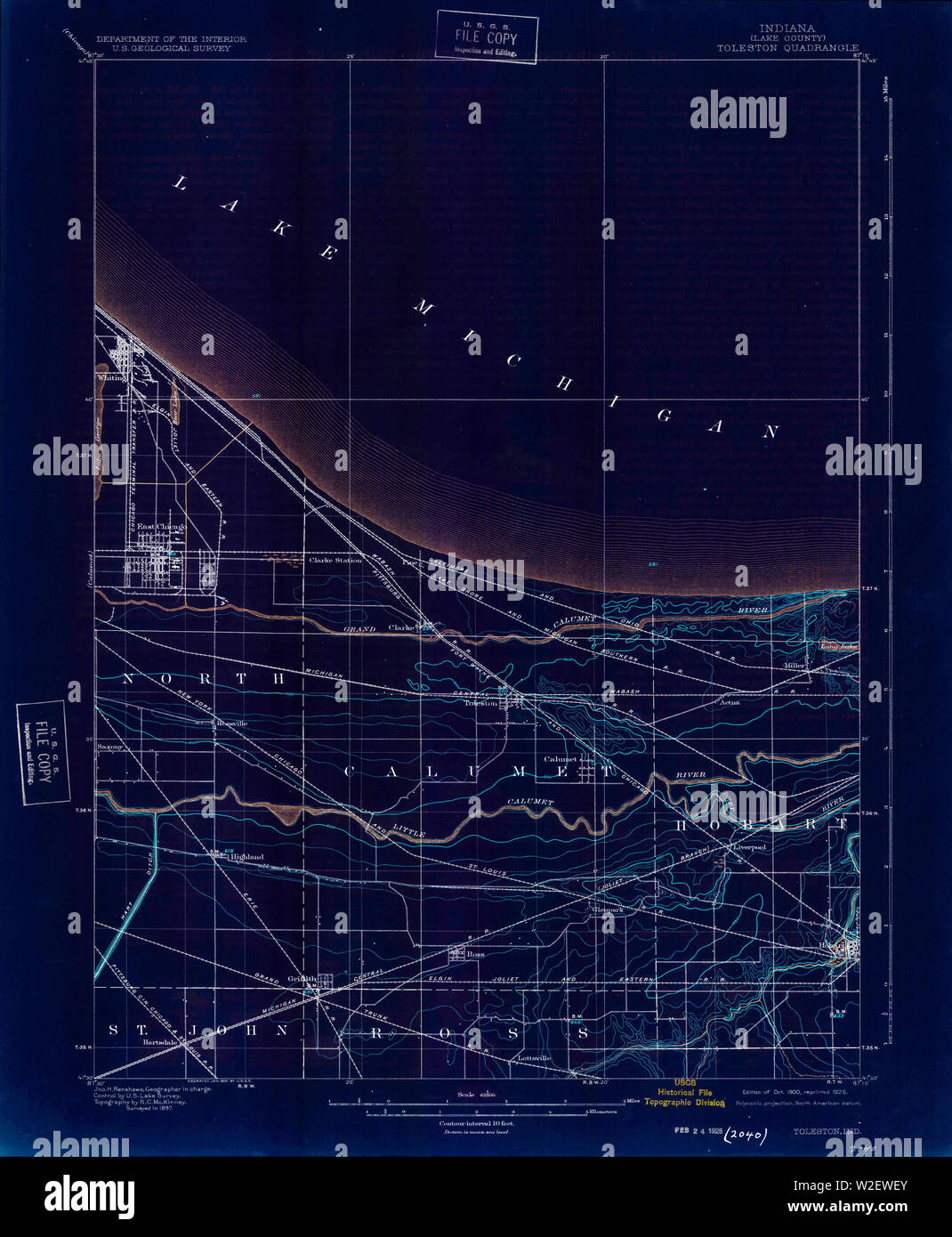Indiana map 1900 hi-res stock photography and images - Alamy