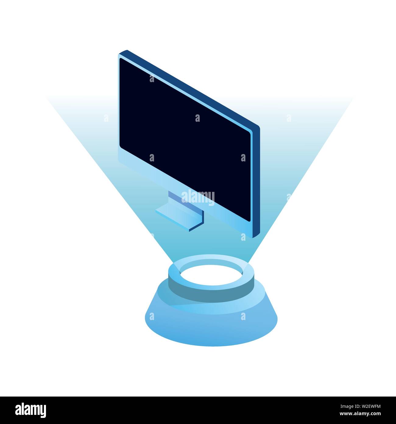 Concept holographic computer screen Stock Vector Images - Alamy
