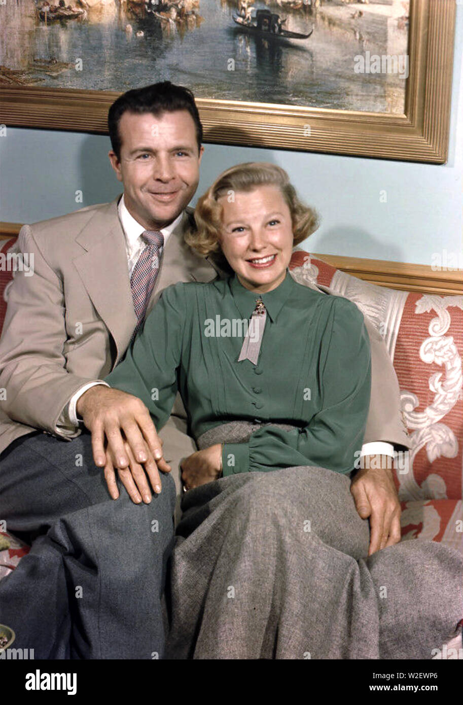 JUNE ALLYSON (1917-2006) American singer and film actress with actor ...
