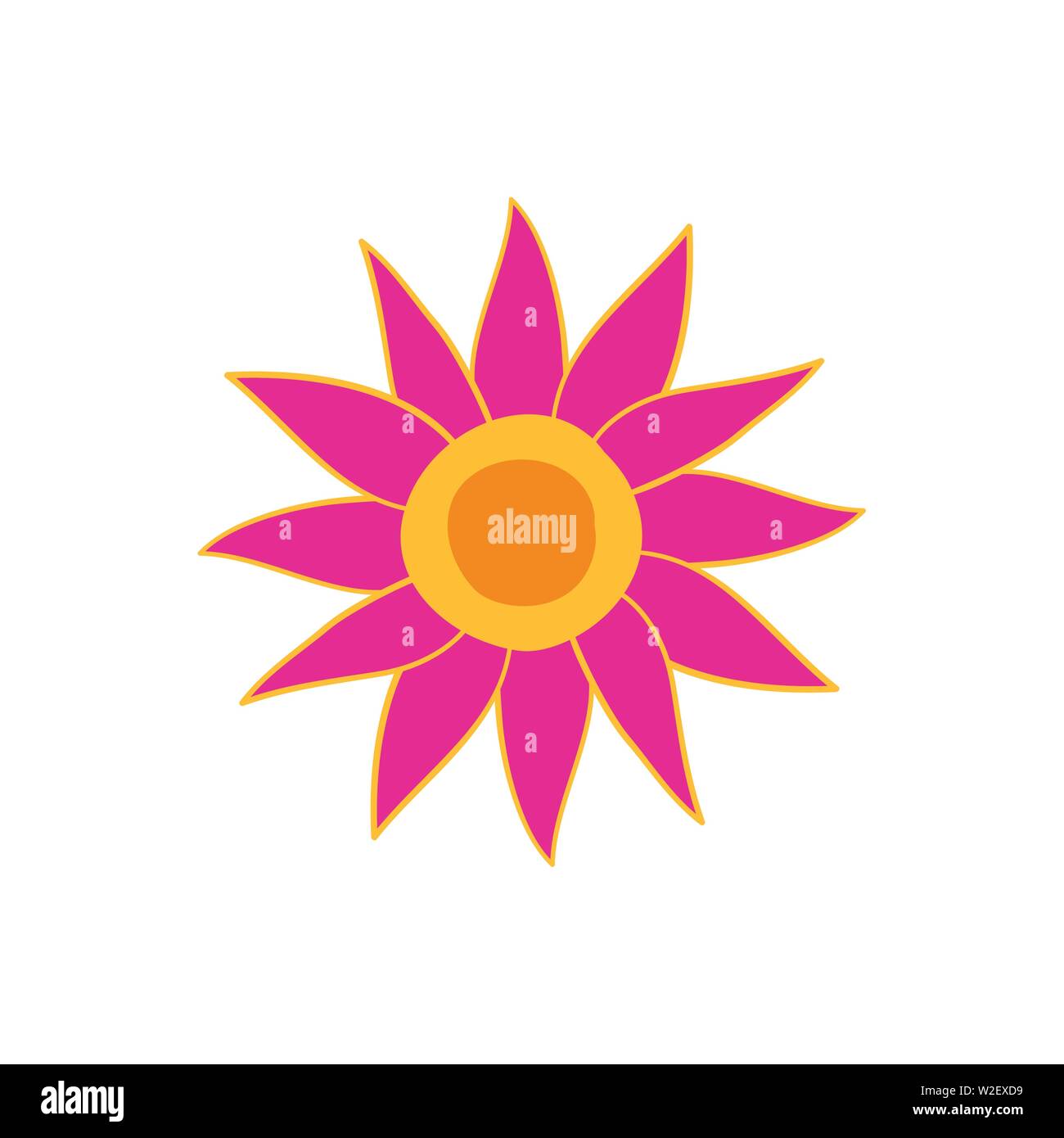 colorful flower of the india icon Stock Vector Image & Art - Alamy