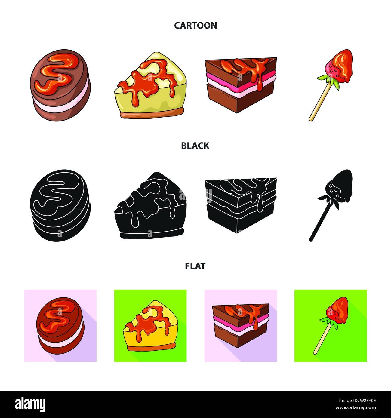 Vector illustration of confectionery and culinary logo. Collection of ...