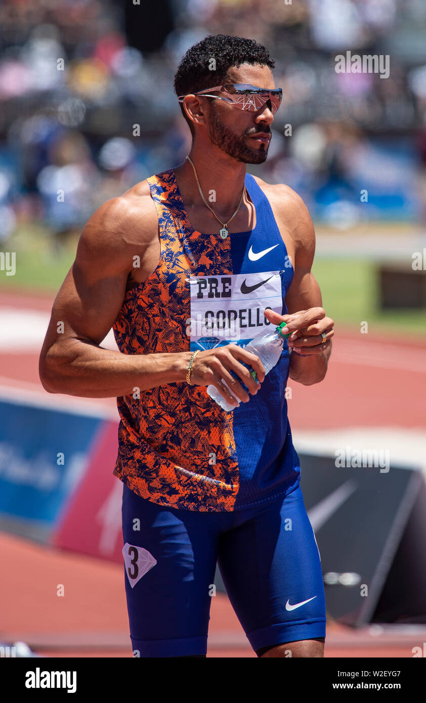 CALIFORNIA - USA - 30 JUNE 2019: Yasmani Copello competing in the 400m ...