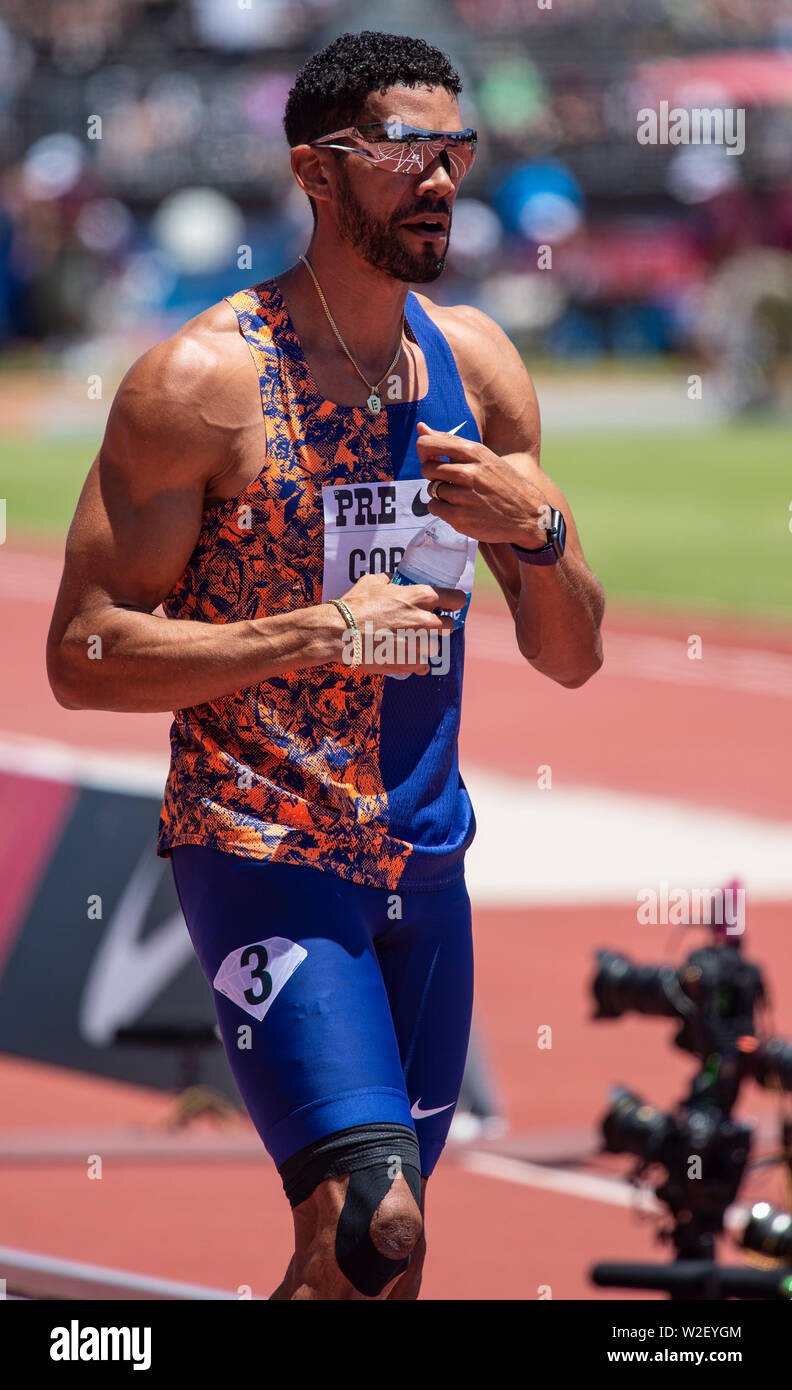 CALIFORNIA - USA - 30 JUNE 2019: Yasmani Copello competing in the 400m ...