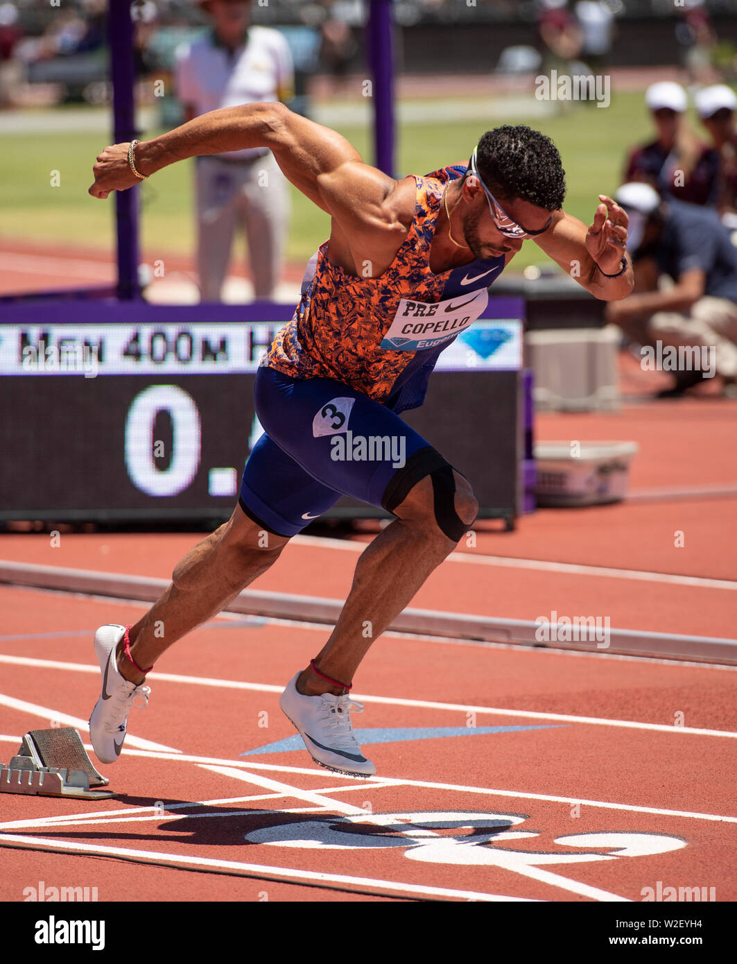 CALIFORNIA - USA - 30 JUNE 2019: Yasmani Copello competing in the 400m ...
