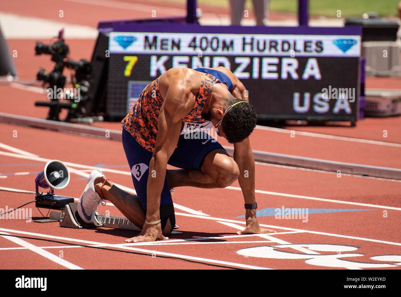 CALIFORNIA - USA - 30 JUNE 2019: Yasmani Copello competing in the 400m ...