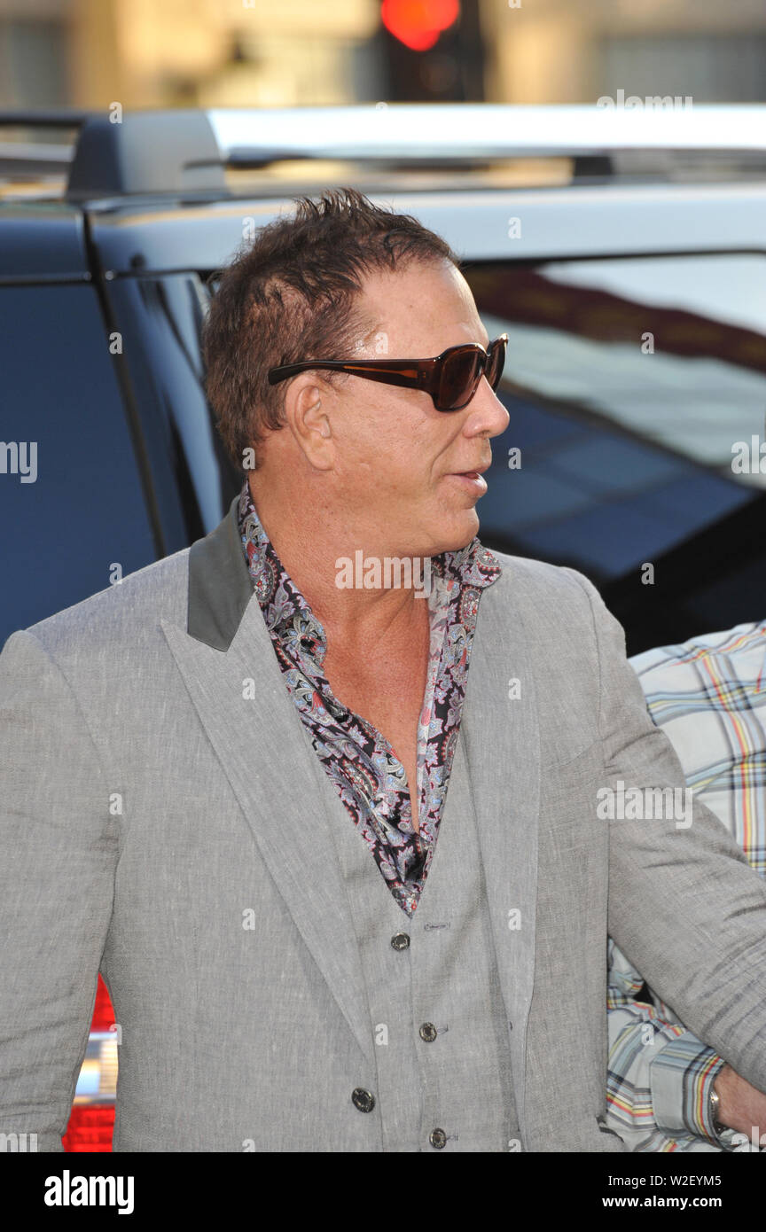 LOS ANGELES, CA. August 03, 2010: Mickey Rourke at the world premiere ...