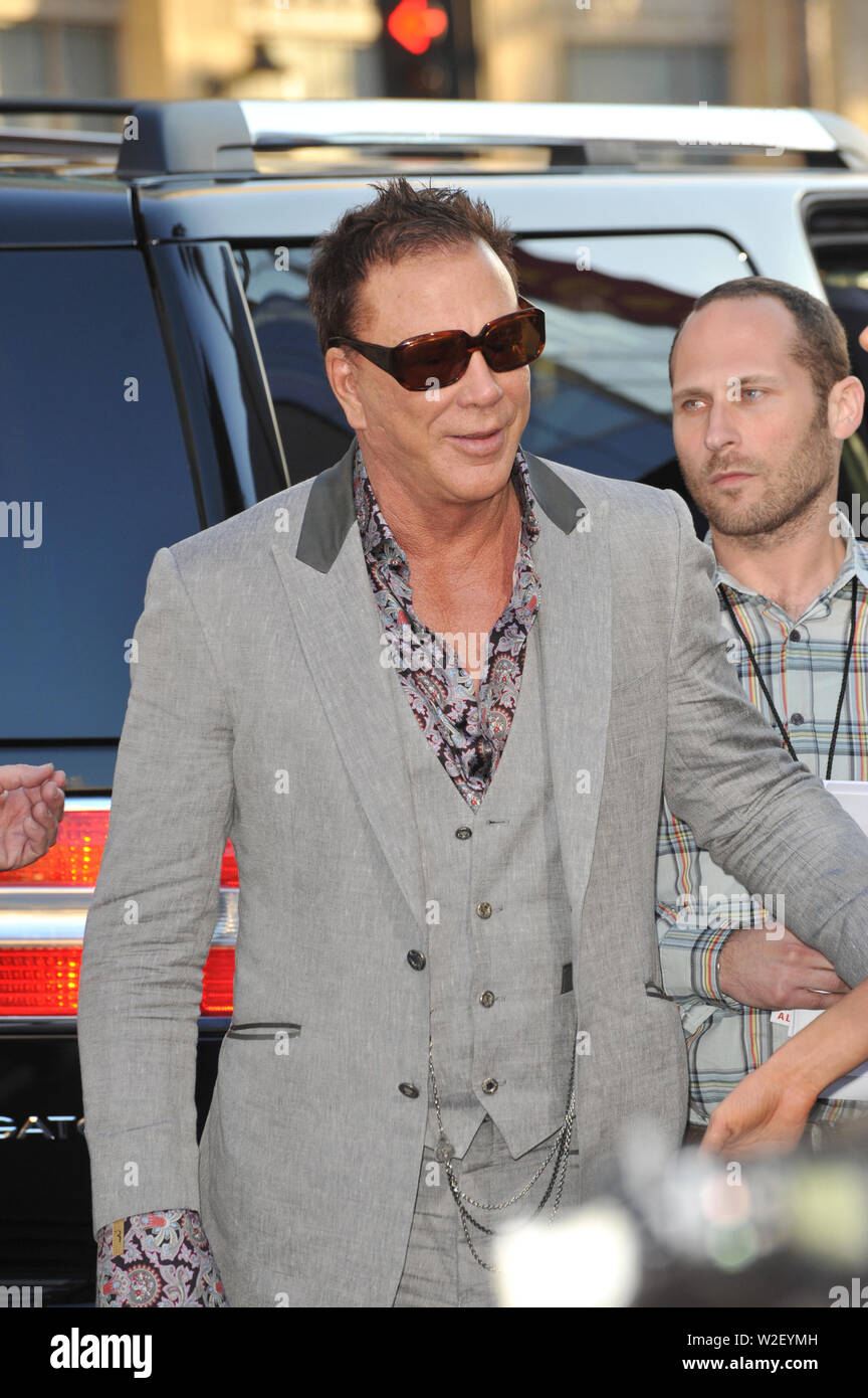 LOS ANGELES, CA. August 03, 2010: Mickey Rourke at the world premiere ...