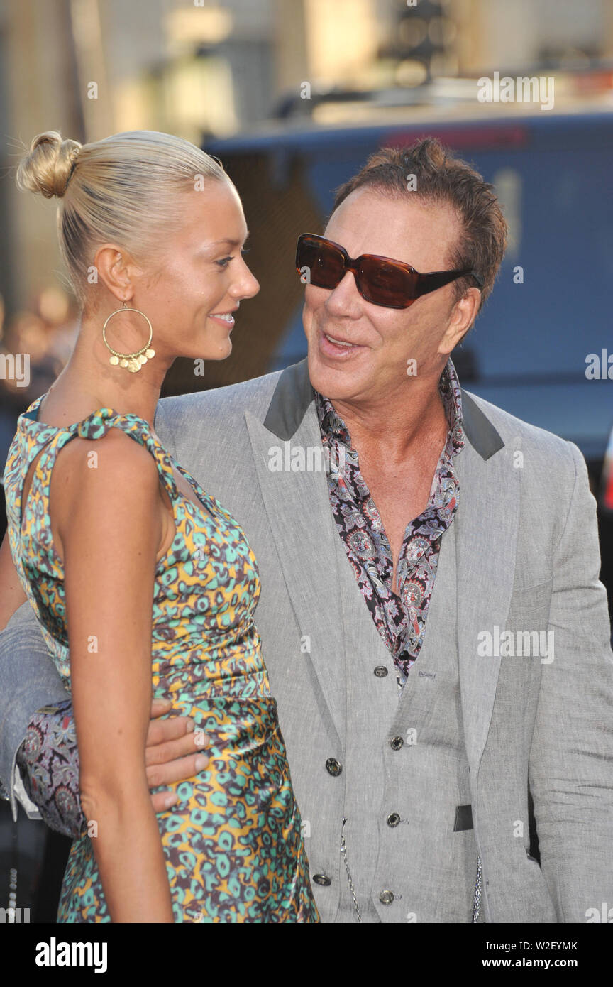 LOS ANGELES, CA. August 03, 2010: Mickey Rourke & Anastassija Makarenko ...