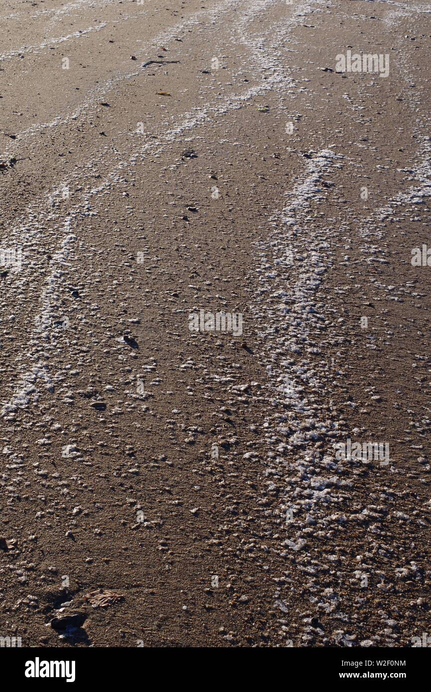 Natural Background of Frosty Wave Laps along the Stand Line of Aberdeen ...