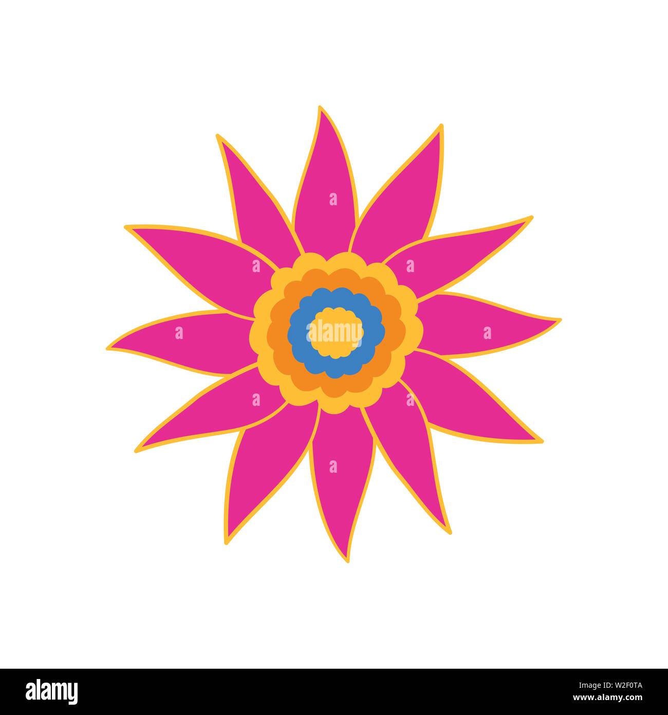 colorful flower of the india icon Stock Vector Image & Art - Alamy