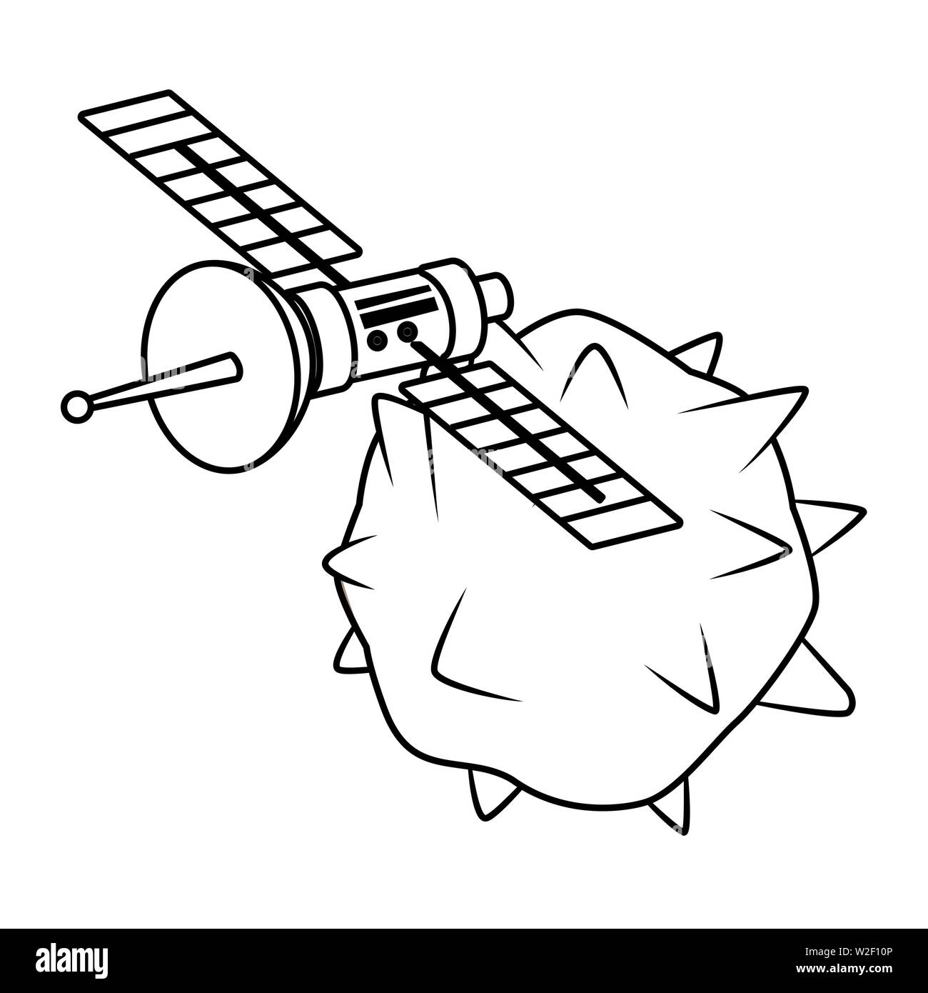 space exploration and planets cartoon Stock Vector Image & Art - Alamy