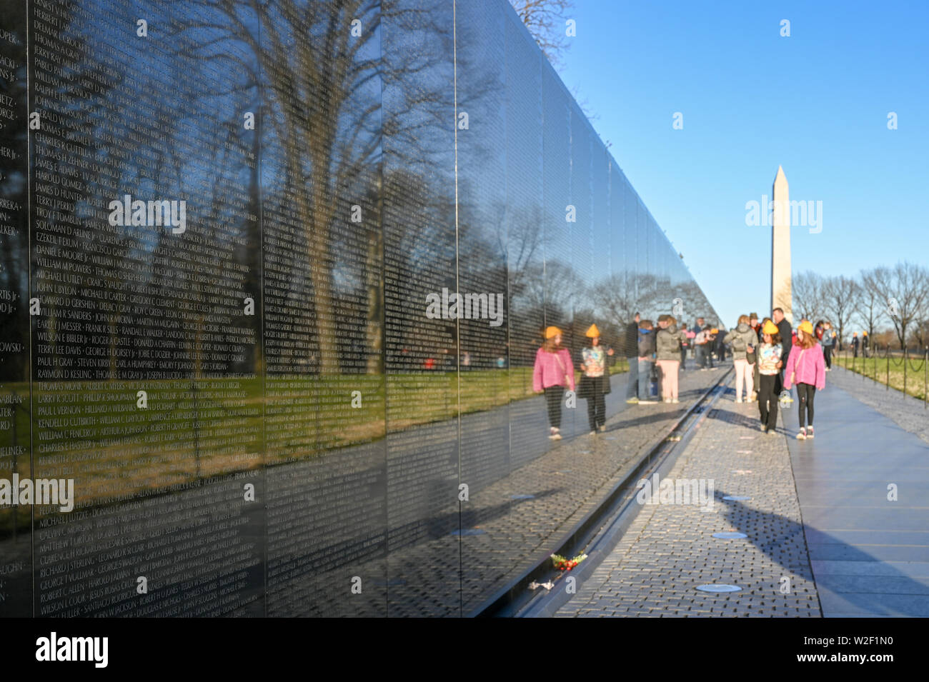 Vietnam Veterans Memorial in Washington DC. The wall contains more than ...