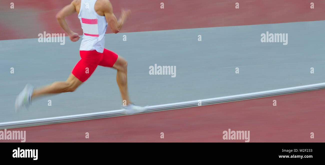 Athlete running speed blurred motion hi-res stock photography and ...