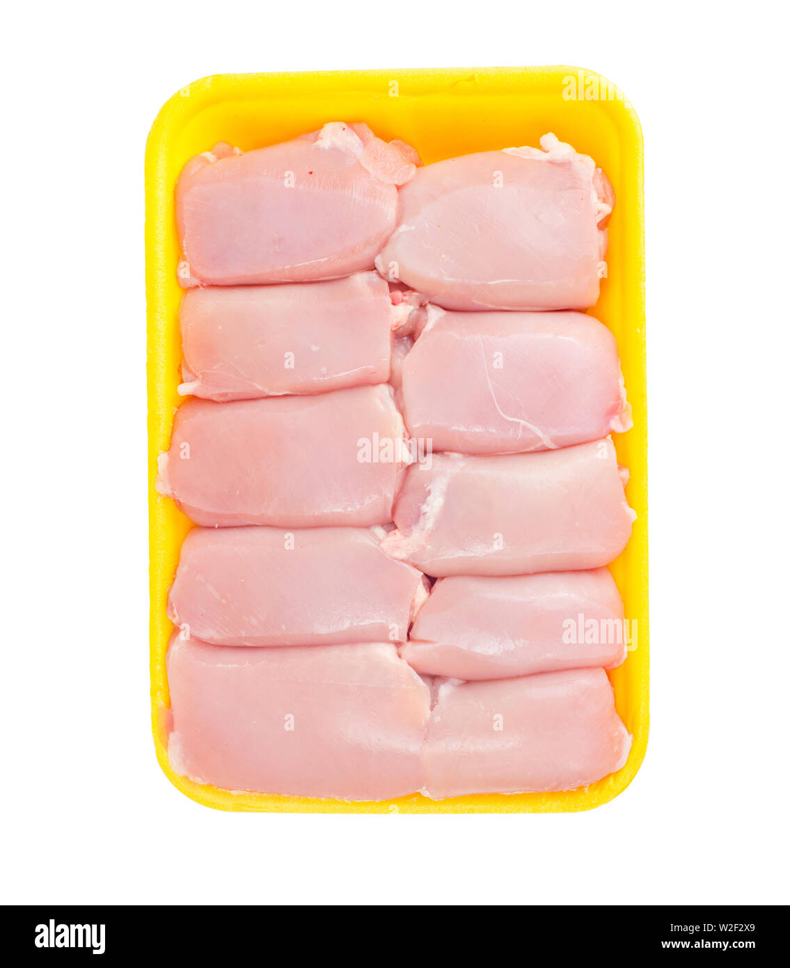 Raw skinless chicken thigh Cut Out Stock Images & Pictures - Alamy