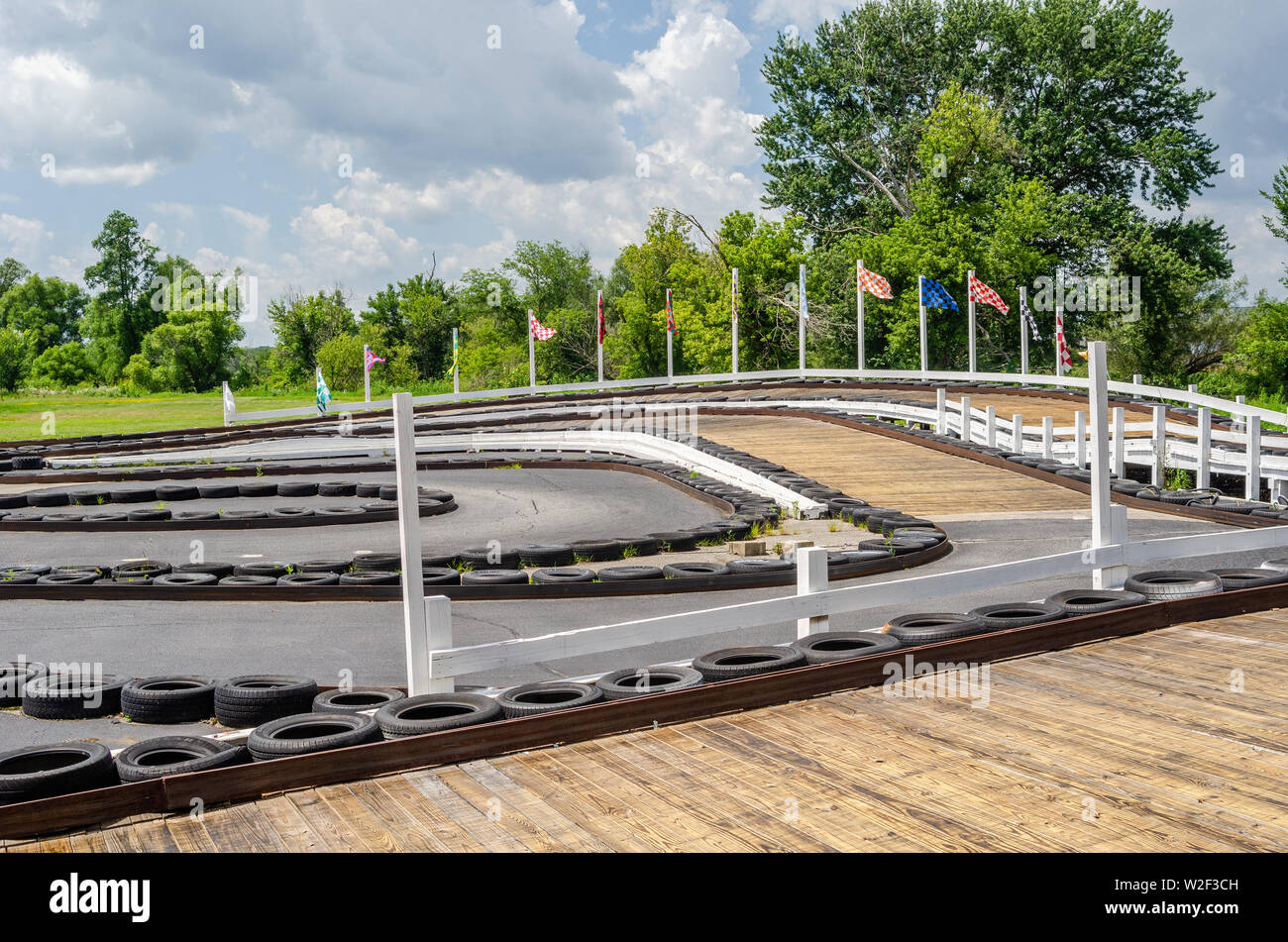 Go cart track Stock Photo - Alamy