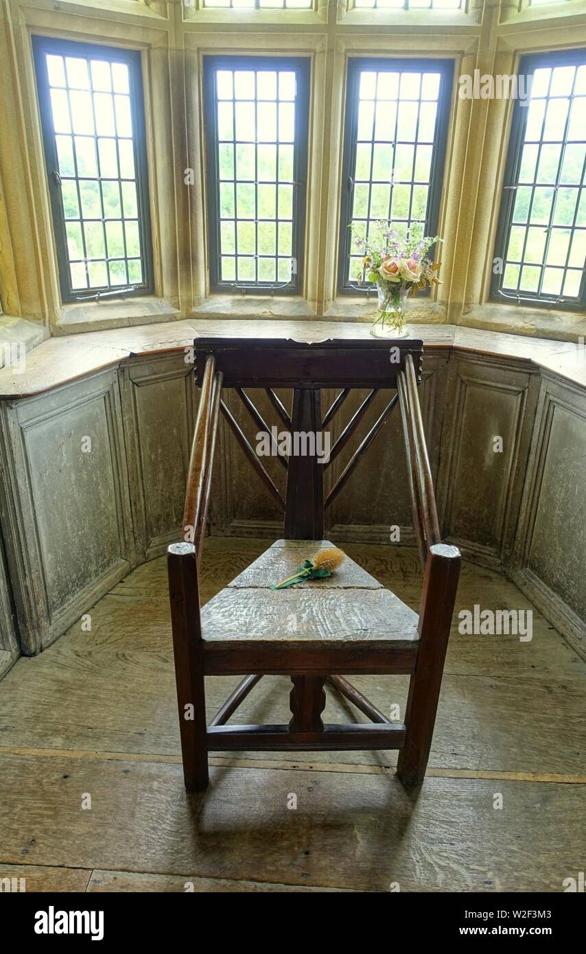 Chair by window - Earl's Apartments, Haddon Hall - Bakewell, Derbyshire ...