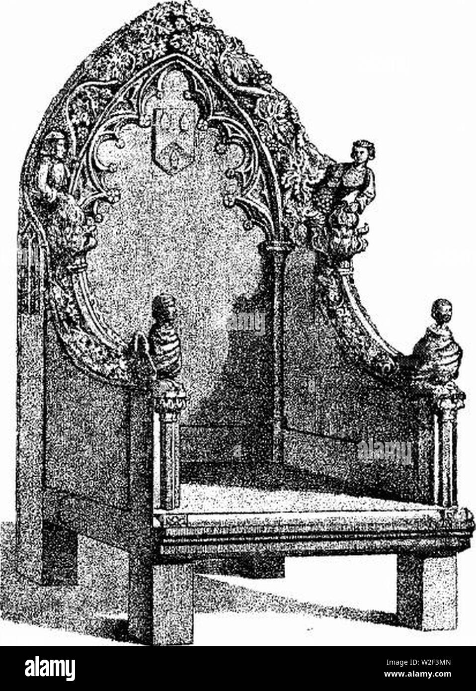 Chair from an Old English Monastery Stock Photo - Alamy