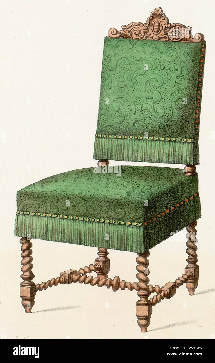 Chair Louis XIII style 01 Stock Photo - Alamy