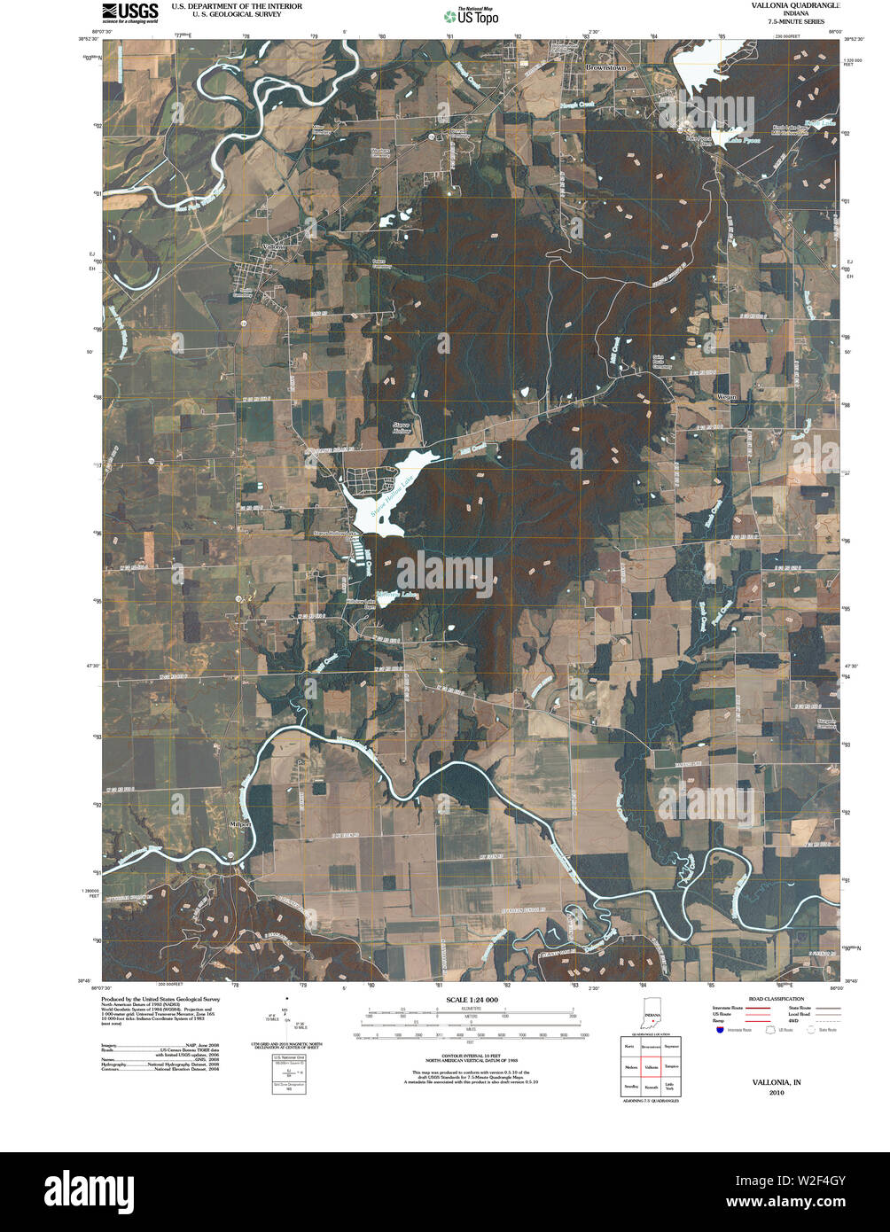 Indiana historical map Cut Out Stock Images & Pictures - Alamy