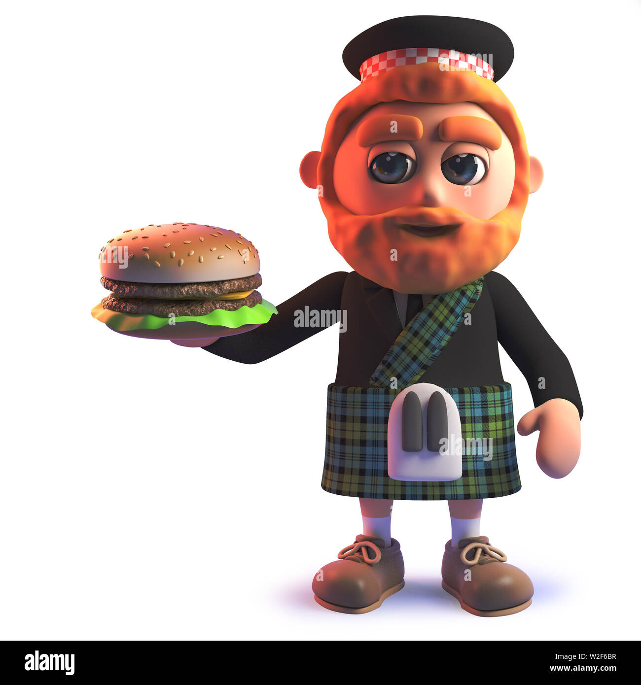 Cartoon man eating burger hi-res stock photography and images - Alamy