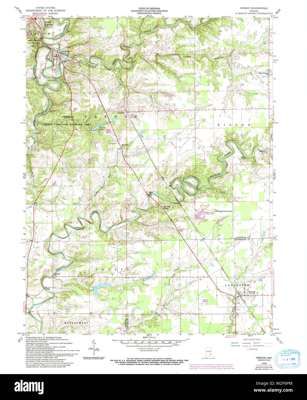 Vernon indiana map hi-res stock photography and images - Alamy